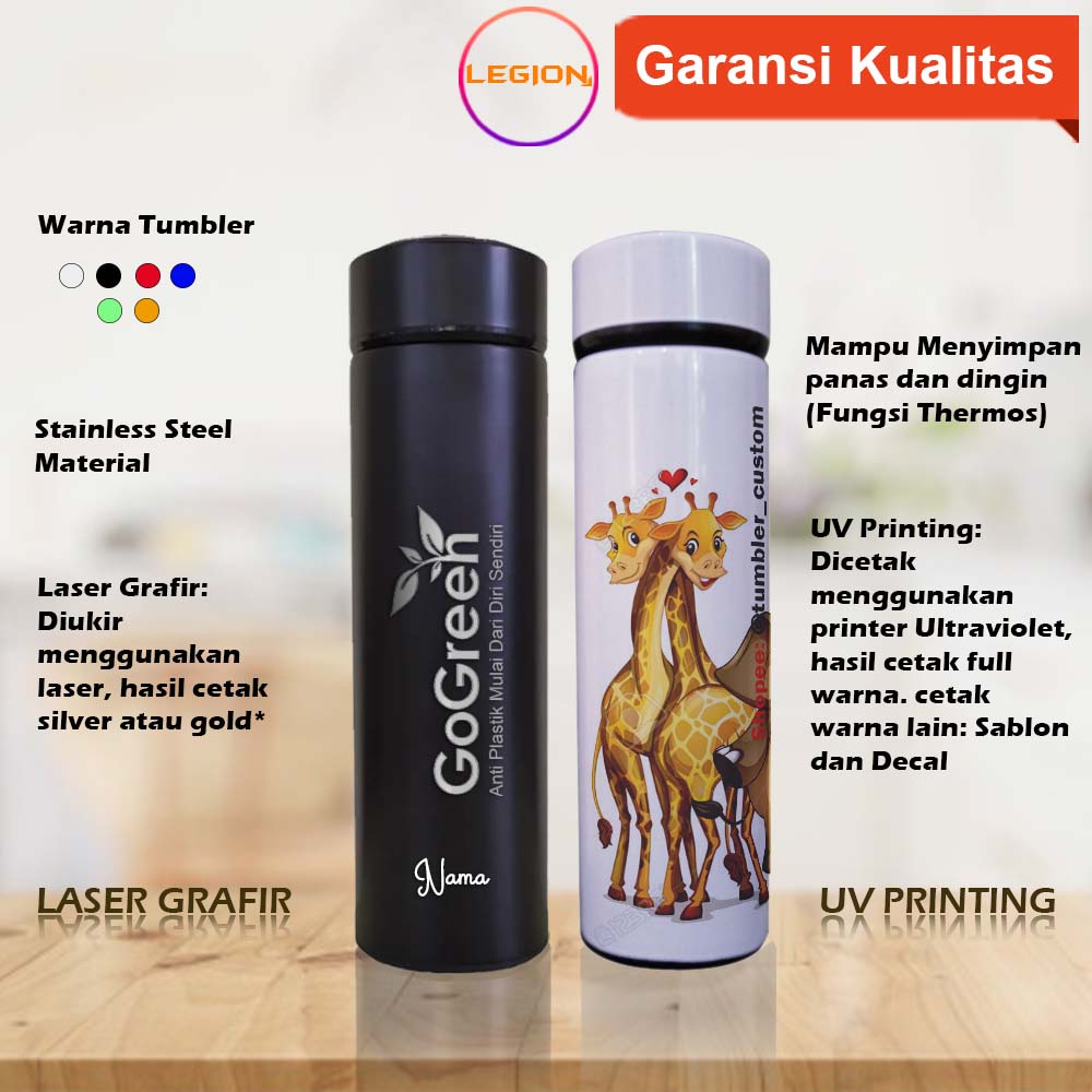 Jual Tumbler Custom Sablon sakura, Grafir Silver, Grafir Gold, desain ...