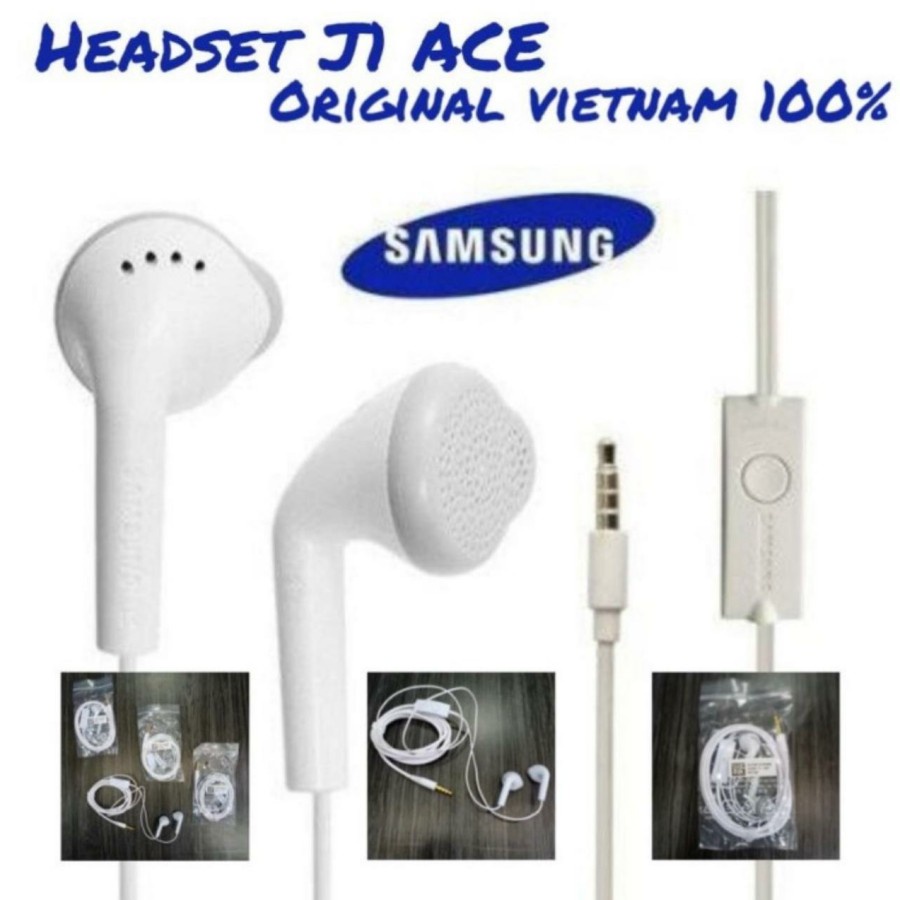 Jual HEADSET SAMSUNG J1 ACE J2 J3 J5 MADE IN VIETNAM HANDSFREE SAMSUNG 3.5M - FA | Shopee Indonesia