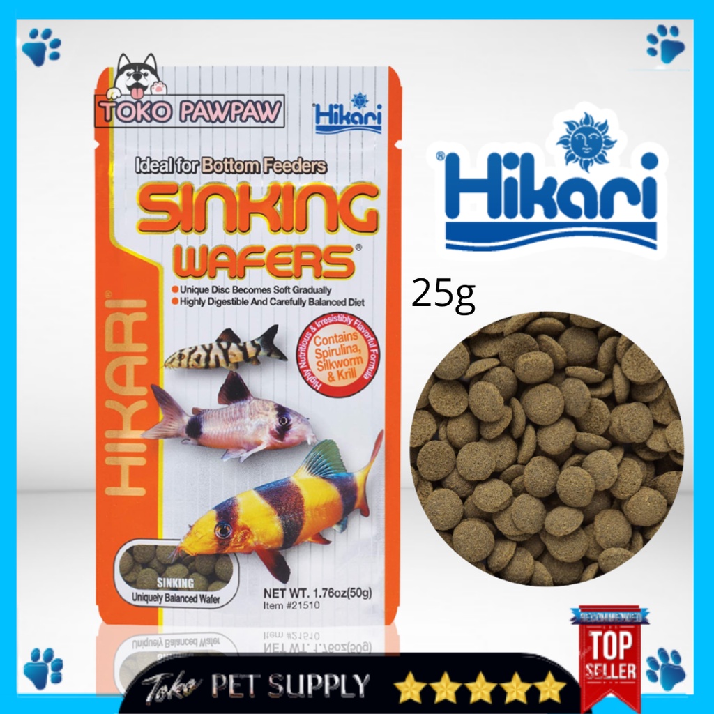 Jual HIKARI SINKING WAFERS 25GR Pelet Ikan Hias Wafer Makanan Pakan ...