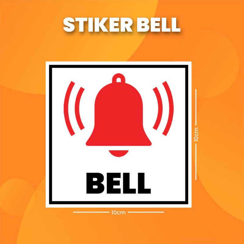 Jual stiker bell rumah stiker tulisan bell sign UK 10×10cm | Shopee ...