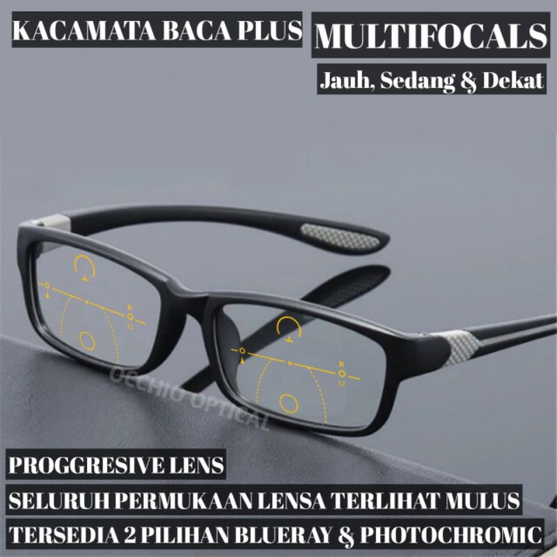 Jual Kacamata Progresif Sporty Pria/Wanita | Baca Plus dan Jalan ...