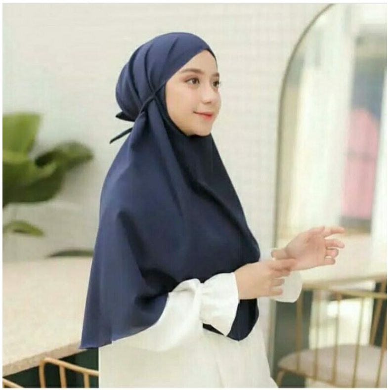 Jual Jilbab Bergo Instan Maryam Non Pet Moscrepe Ukuran L | Shopee Indonesia