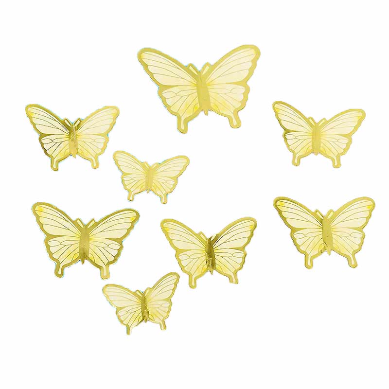 Jual 10Pcs topper Butterfly Cake Topper kupu kupu emas import luster ...