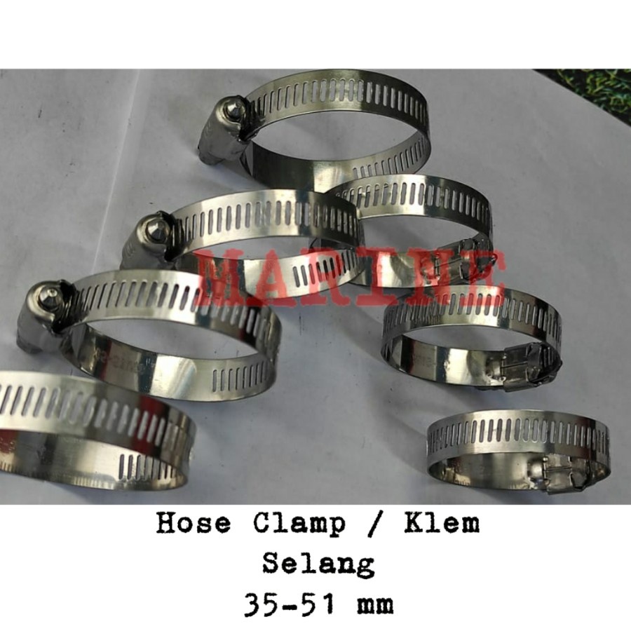 Jual KLEM SELANG / PENGIKAT BESI STAINLESS STEEL 304. 35-51MM | Shopee ...
