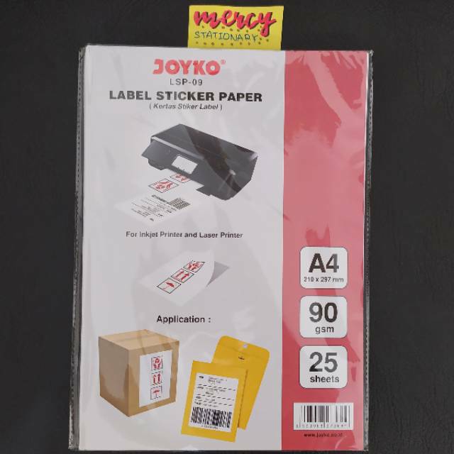 Jual Label Sticker Paper A4 - 25 Lembar - Kertas Stiker A4 | Shopee ...