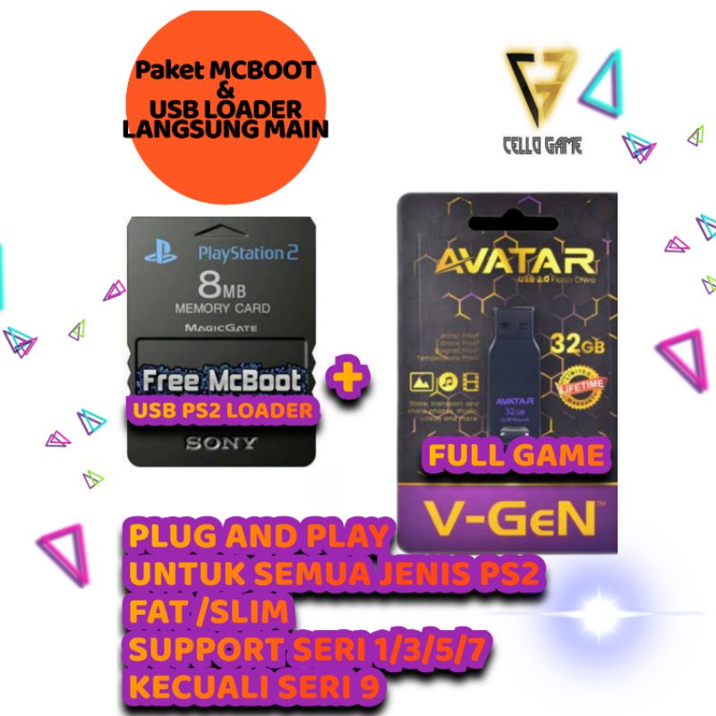 Jual PAKET ISI FULL GAME PS2 USB 32Gb+MC BOOT OPL USB LOADER | Shopee ...