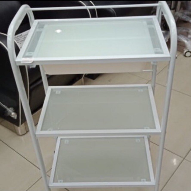 Jual rak facial troli dorong trolly kaca spa salon trolley klinik rumah ...