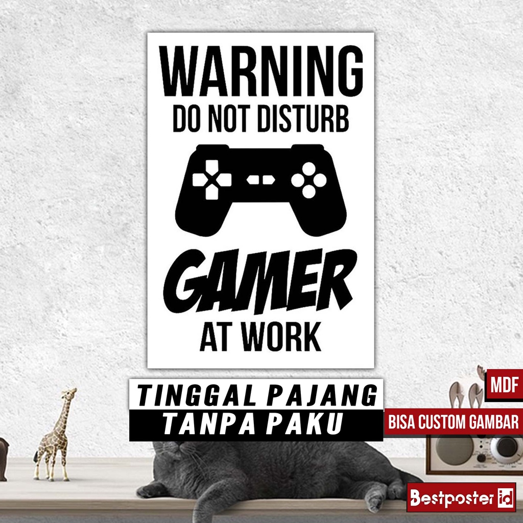 Jual Poster Dinding GAMER AT WORK Pop Art GAMING MDF0045 | Shopee Indonesia