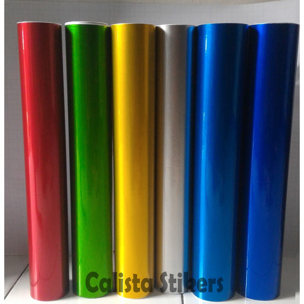 Jual Sticker Skotlet Metalik warna Merah,,,Hijau,,,kuning,,,silver ...