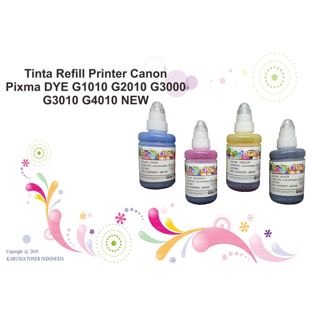Jual Tinta Refill Printer Canon Pixma DYE G1010 G2010 G3000 G3010 G4010 ...