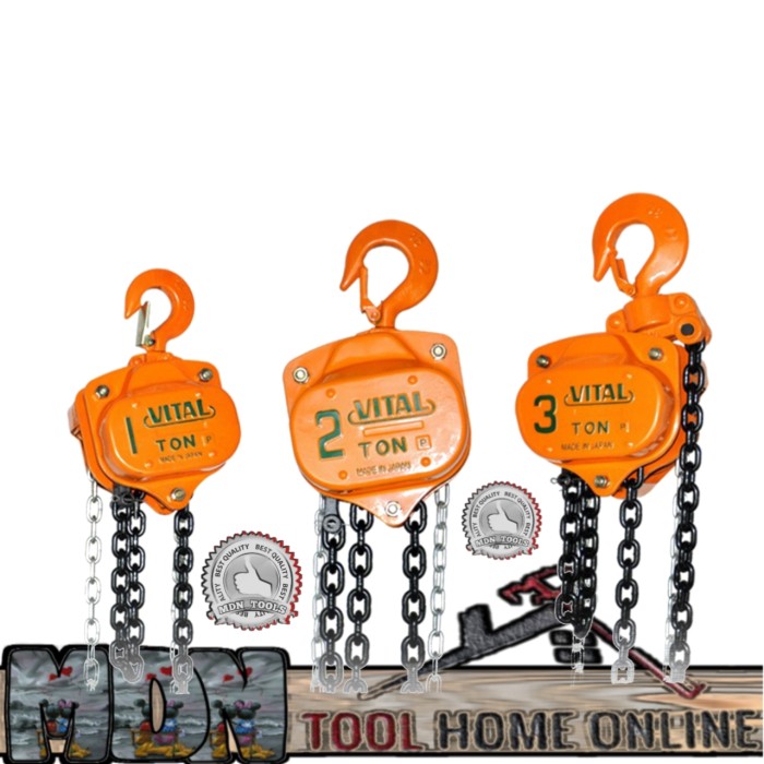 Jual Chain Block Hoist 1 Ton x 5 Meter Takel Hand Manual VITAL | Shopee ...