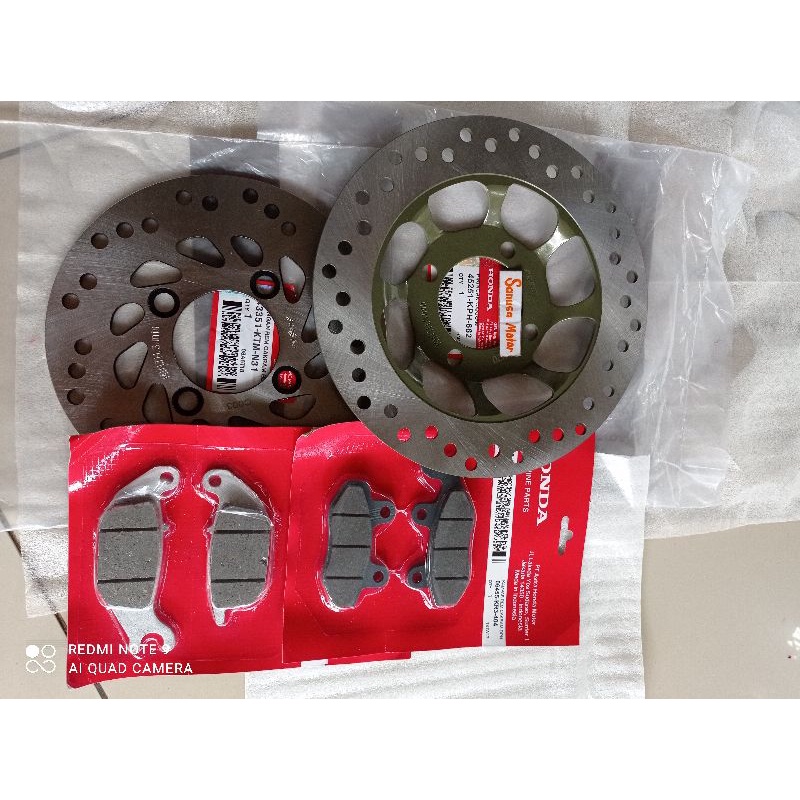 Jual Piringan cakram Depan Belakang Plus kampas Rem Supra x 125 Cs1 Kualitas Original | Shopee ...