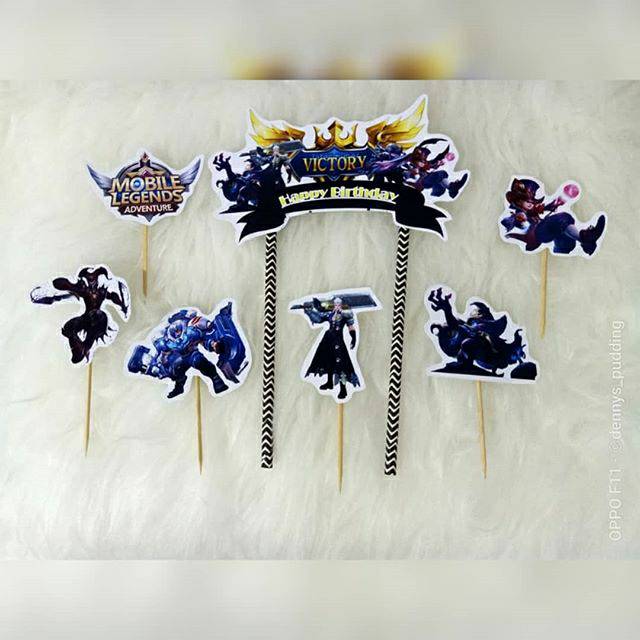 Jual Topper Mobile Legends Victory topper ulang tahun topper puding ...