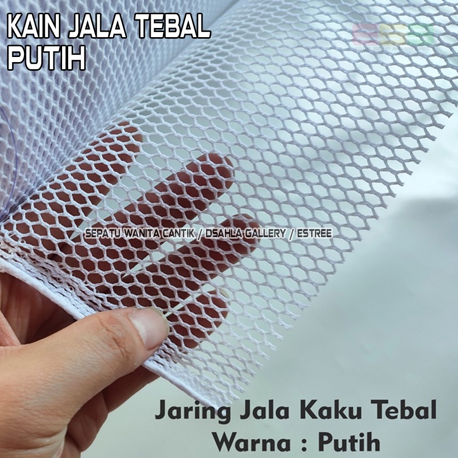Jual Bahan Jala Tebal Kaku Kain Jaring Lapisan 100 x 150 cm Meteran ...