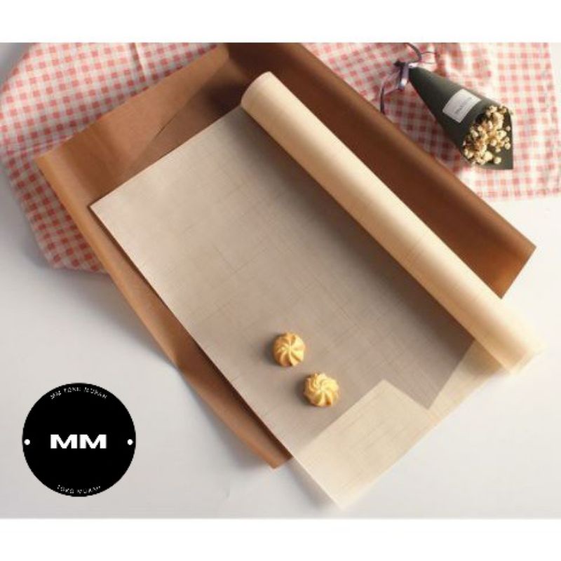 Jual baking paper reusable / baking paper kain / alas panggangan anti ...