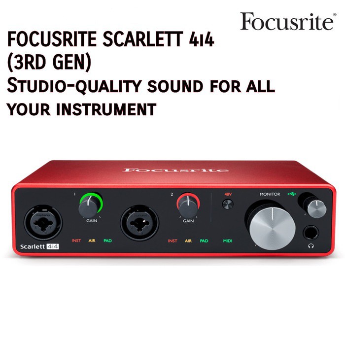 Jual Focusrite Scarlett 4i4 3rd Generation USB Audio Interface ...