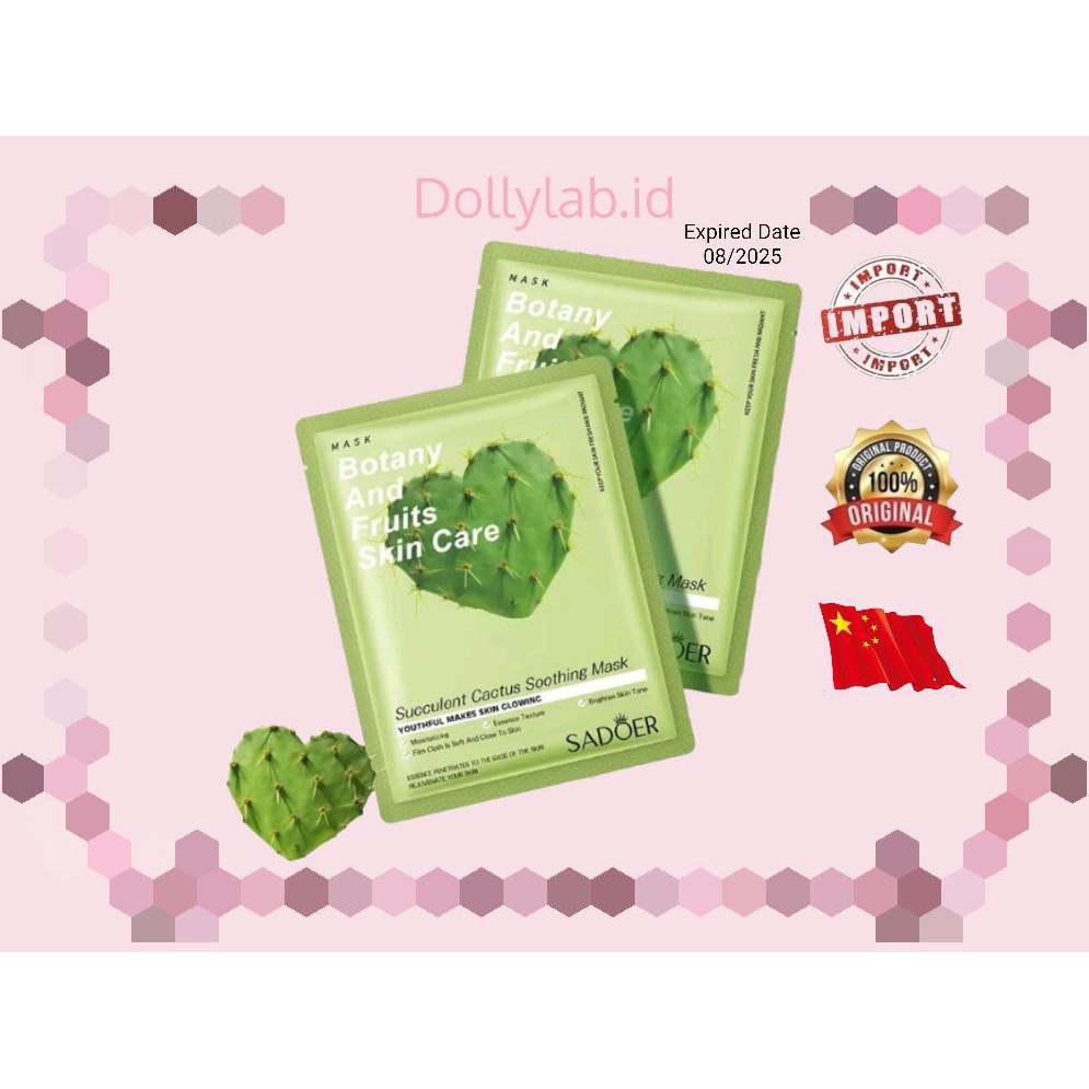 Jual SADOER NEW Botany Fruits Facial Sheet Masker Wajah Natural Plant ...