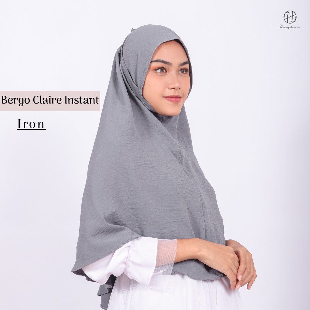 Jual Shaybee Bergo Claire Instant | Bergo Bahan Rayon Crinkle | Airflow Premium - Bergo Instant ...