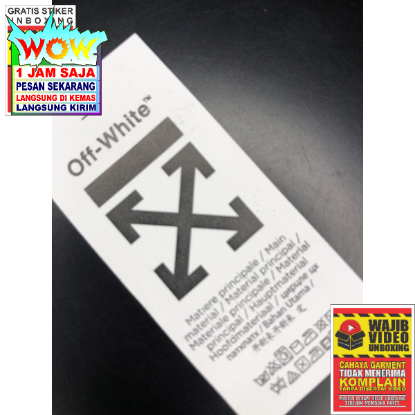 Jual OFF WHITE CARE LABEL WASHTAG SUPER PREMIUM CO 1X DI KIRIM 600PCS ...