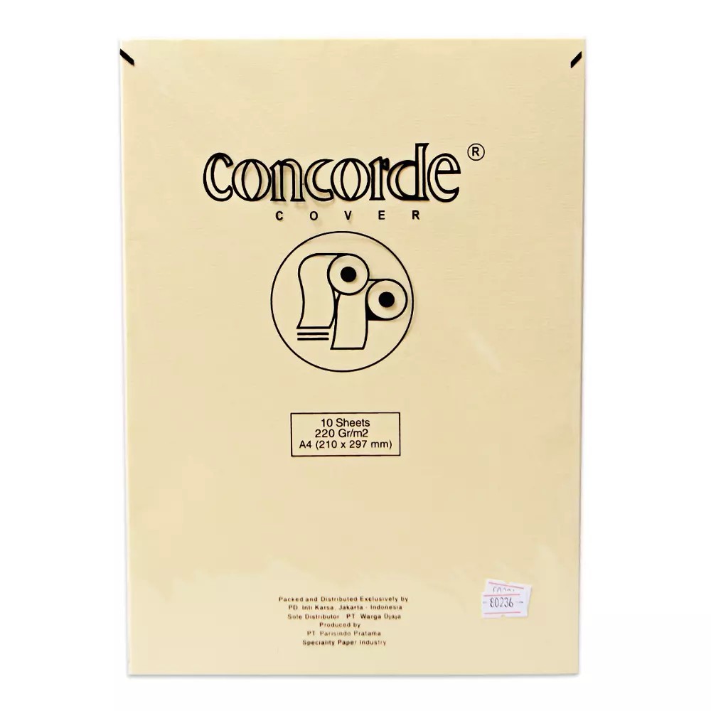 Jual CONCORDE PAPER [80236] A4 220GR/10 CREAM ( ID : 180757 ) | Shopee ...