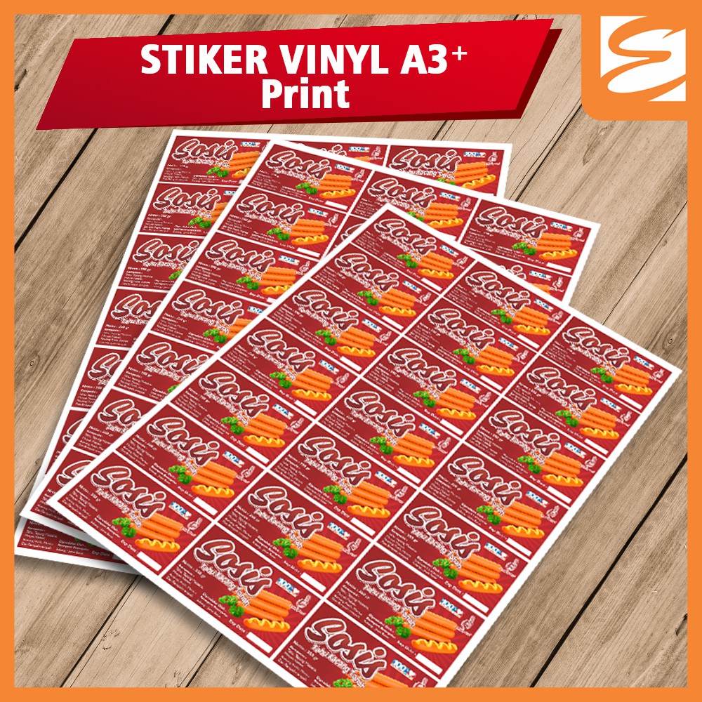 Jual Sticker Print A3+ Vinyl Cetak Stiker Label Custom | Shopee Indonesia