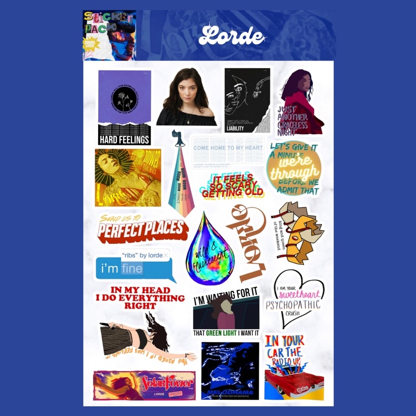 Jual Lorde Sticker Sheet | Shopee Indonesia