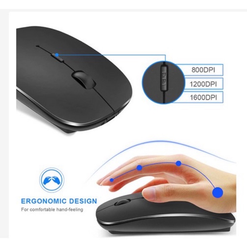 Jual Mouse Wireless Slim & Mouse USB Support PC, STB , dll | Shopee ...