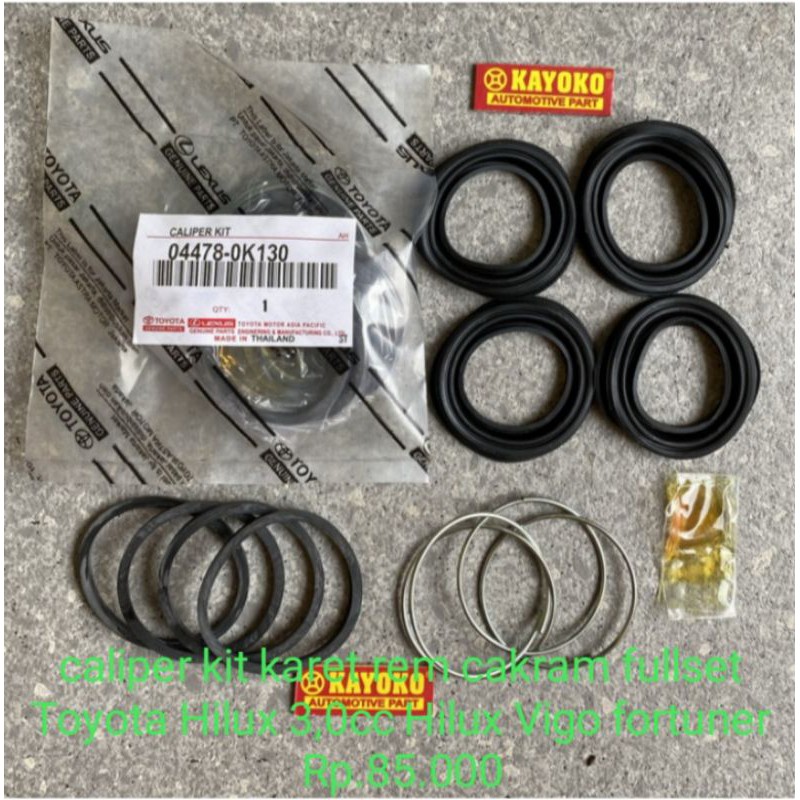 Jual caliper kit karet rem cakram fullset Toyota Hilux 3,0cv Hilux Vigo Fortuner | Shopee Indonesia