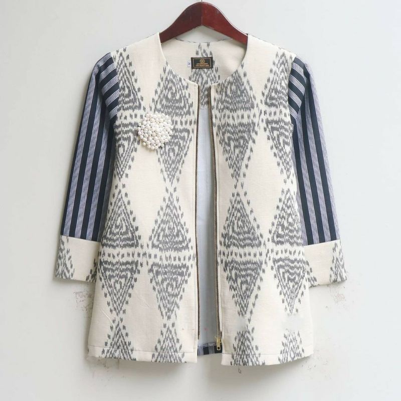 Jual TERBARU BLAZER TENUN / BAJU ATASAN KERJA WANITA MODEL BAJU DARING ...