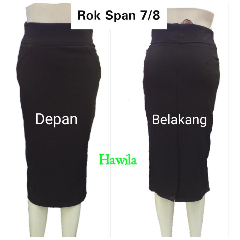 Jual Rok Kerja Span/Sepan Pendek 7/8 Bahan Formal Kantor | Shopee Indonesia