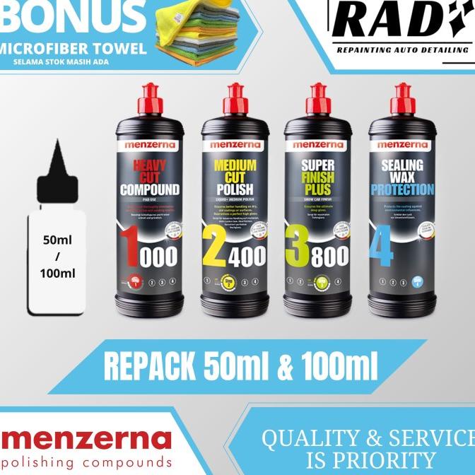 Jual Bundle Menzerna Repack Full Set 1000 2400 3800 Sealing Wax 100ml ...