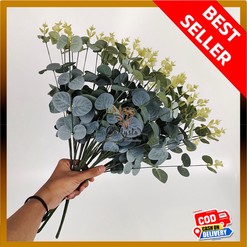 Jual Daun Dollar Cabang 16 Tiruan Artificial - Tanaman Dolar Eucalyptus ...