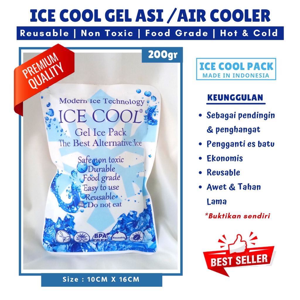 Jual ICE GEL / ES GEL UNTUK ASI / BLUE ICE GEL / 10X15 CM / ICE COOL ...