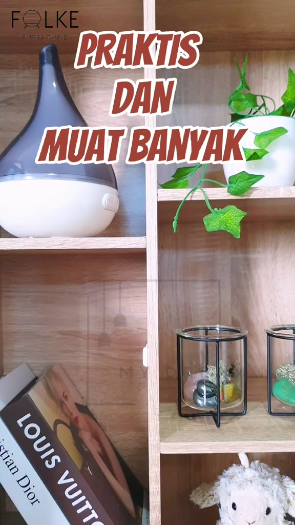 Jual Stella Rak Buku Kayu 1 Pintu 7 Susun Loker | Rak Serbaguna 7 Susun ...