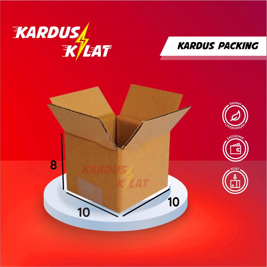 Jual Kardus Packing 10x10x8 - Karton Box Dus Kotak Packaging Kecil ...