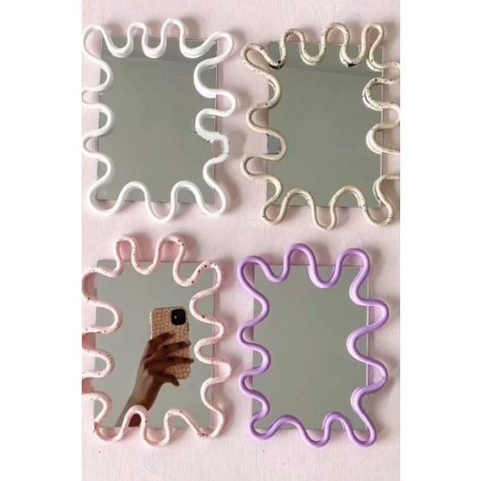 Jual kaca aestetic / kaca clay /mirror Selfi / funki mirror | Shopee ...