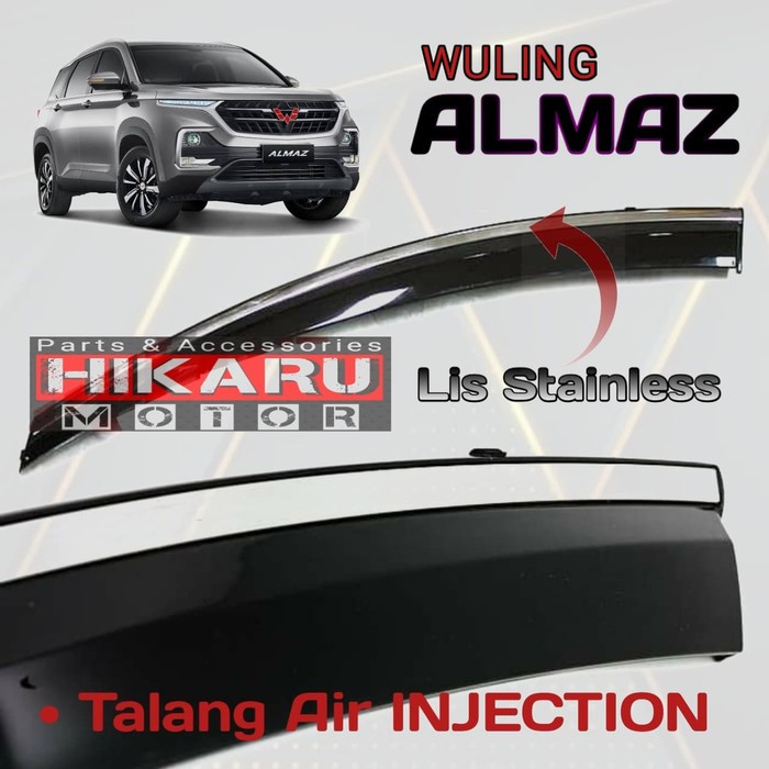 Jual Talang Air Mobil Wuling ALMAZ Model Injection List Stainless Asli ...
