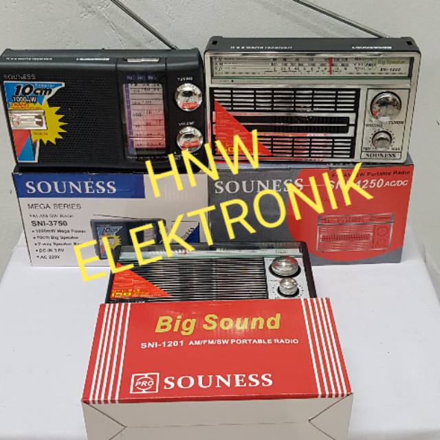Jual Radio Souness sounes 4250 3750 portable klasik jadul AC DC bisa AM ...