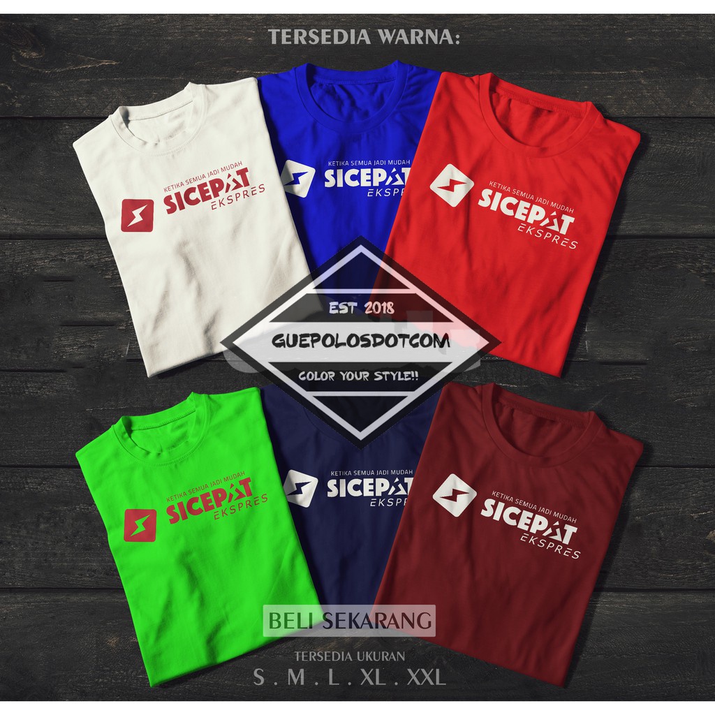 Jual KAOS SICEPAT EXPRESS BAJU TSHIRT BAJU SICEPAT LOGO DEPAN - CUSTOM ...