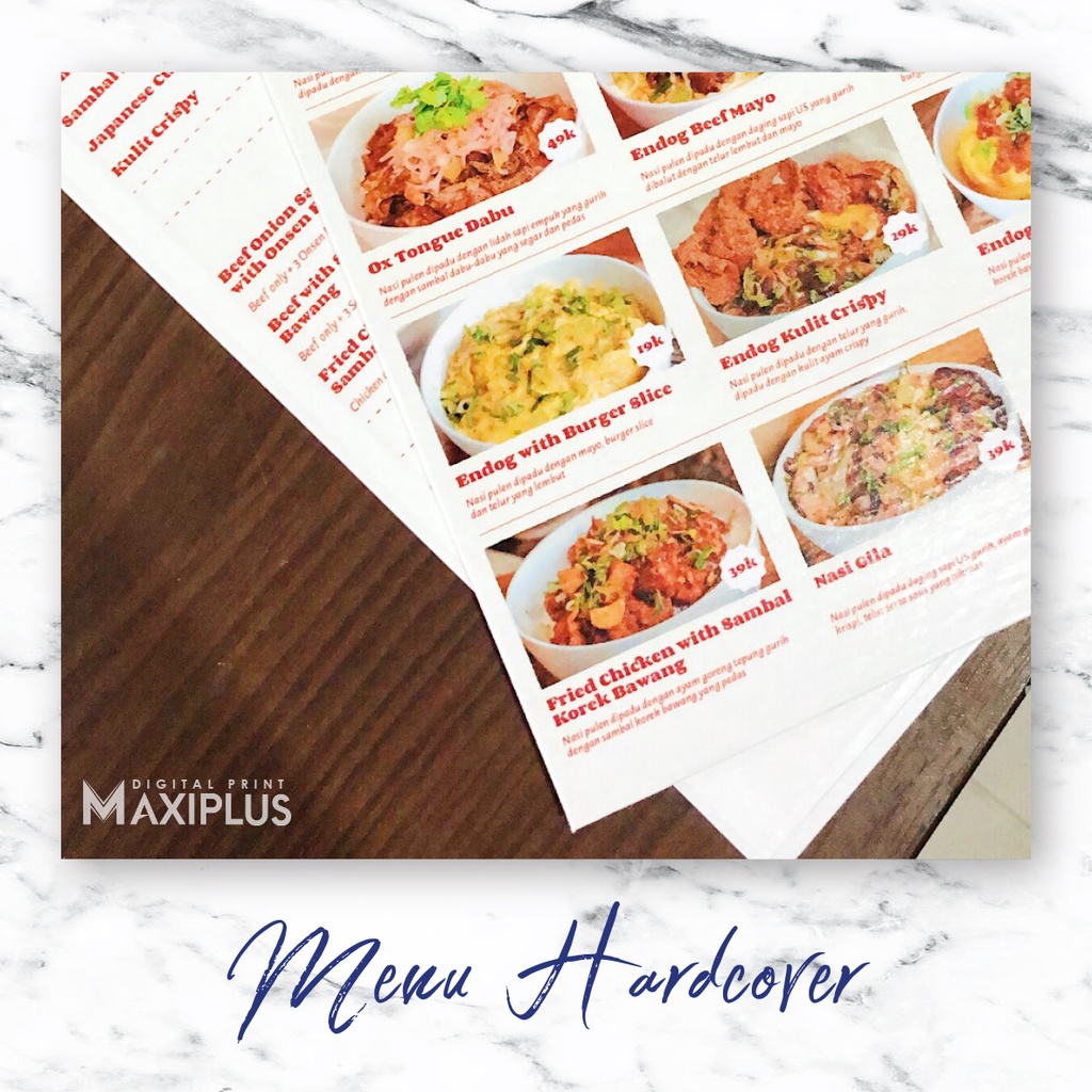 Jual Menu Hardcover/ Simple menu/ / Cetak menu | Shopee Indonesia