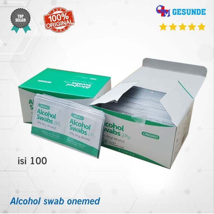 Jual Alkohol swab Onemed/One Swab Onemed isi 100 PCS/Tisu Tissue ...