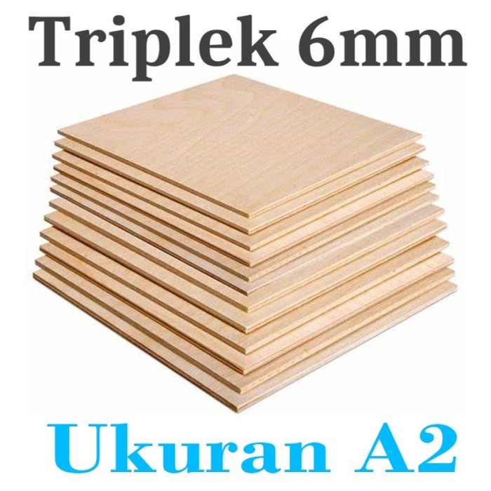 Jual Triplek 6mm Ukuran A2 420x590x6 mm (Multiplek/Plywood 6mm) | Shopee Indonesia