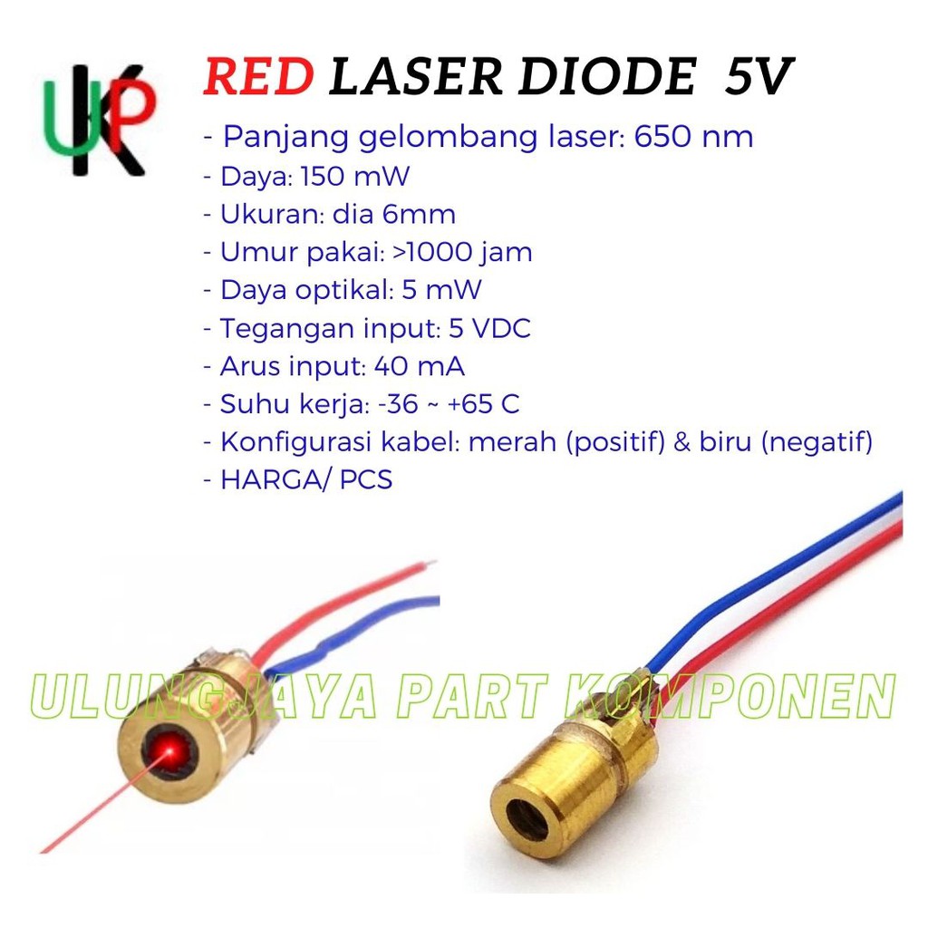 Jual red laser dioda diode 5v 5V 5volt dioda laser | Shopee Indonesia