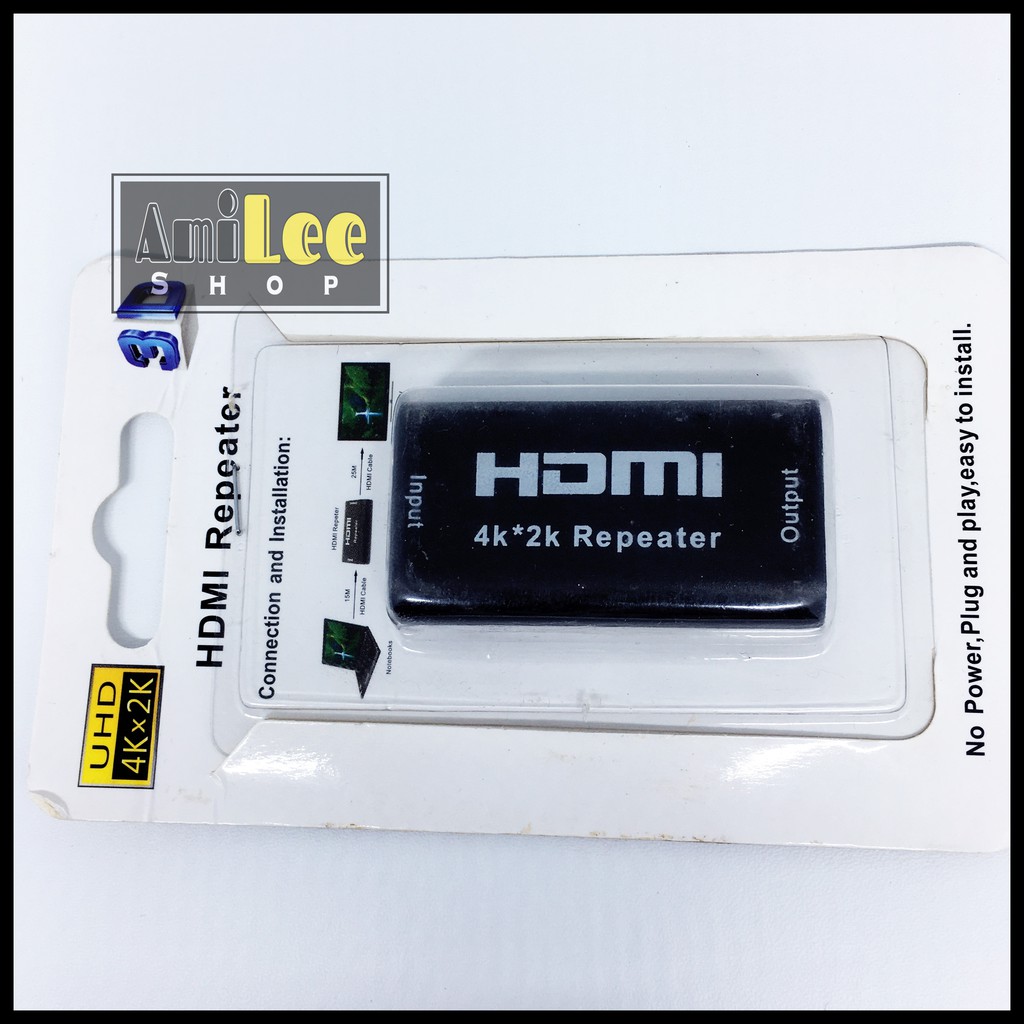Jual HDMI REPEATER EXTENDER FEMALE GENDER HDMI 4K 2K REPEATER AMPLIFIER BOOSTER | Shopee Indonesia