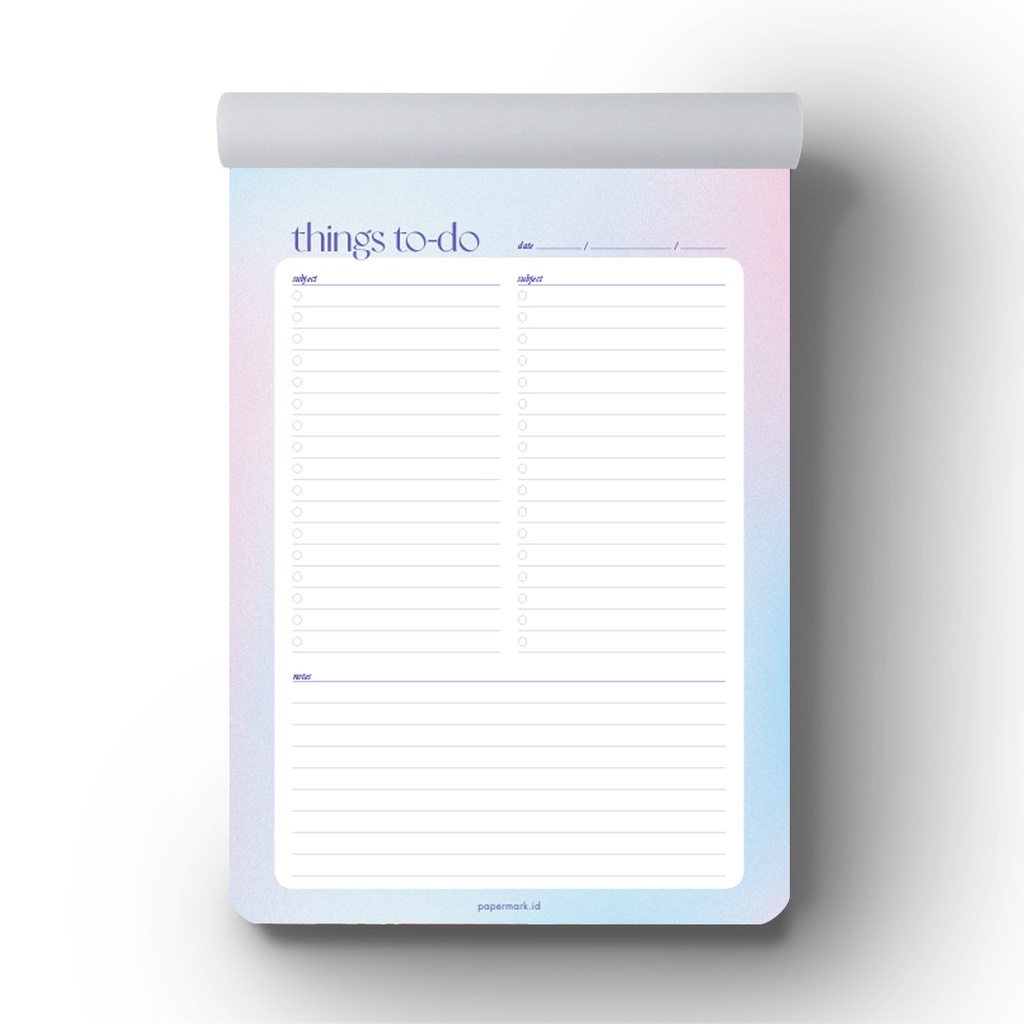Jual Papermark - Notepad Things To Do Gradient | Shopee Indonesia