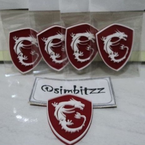 Jual Sticker Stiker Emblem Timbul 3D MSI Gaming Acrylic Akrilik Full ...