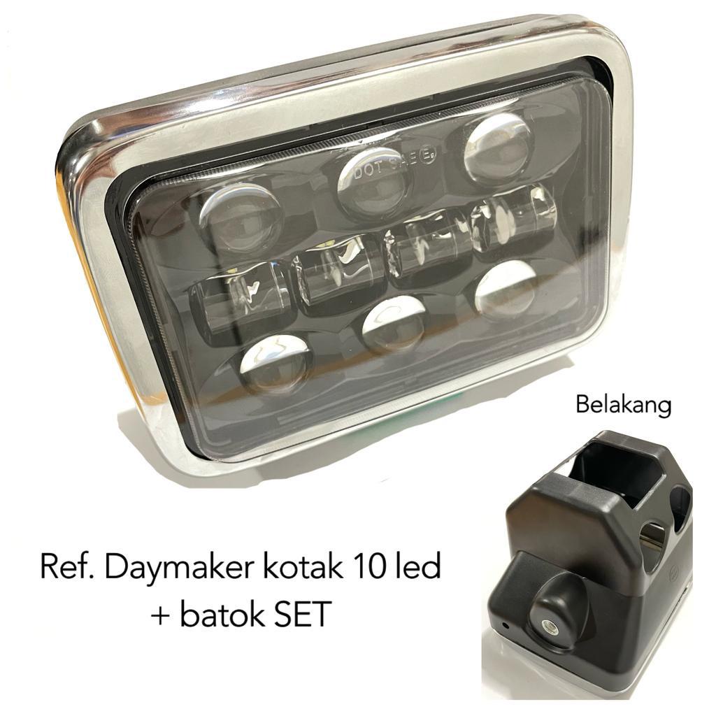 Jual DAYMAKER KOTAK SET BATOK GL KING WIN LIS CROM PLAT BESI | Shopee ...