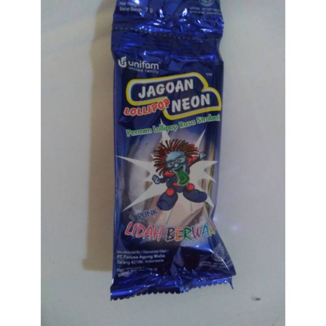 Jual Permen Lollipop Jagoan Neon Strawberry Renteng | Shopee Indonesia
