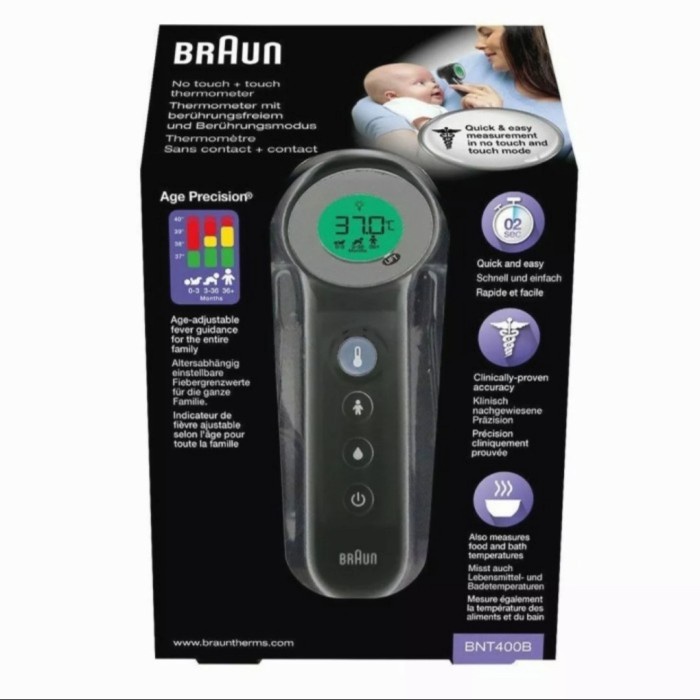 Jual Laihoshope Thermometer - Braun Bnt400 No Touch 3In1 Forehead ...