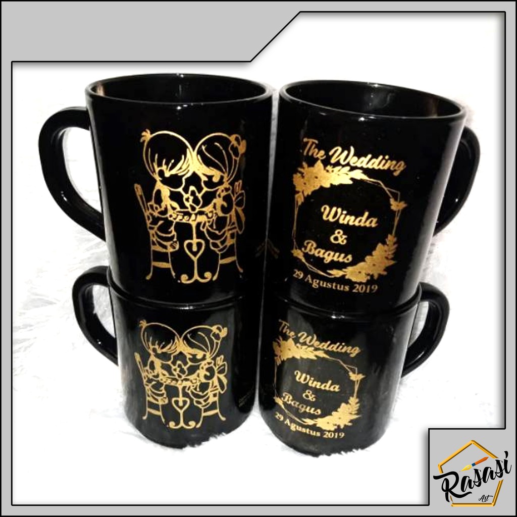 Jual Mug Hitam Custom ( BUKAN BUNGLON / MAGIC ) | Shopee Indonesia